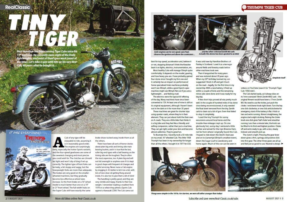 Triumph Tiger Cubs: part one - RealClassic