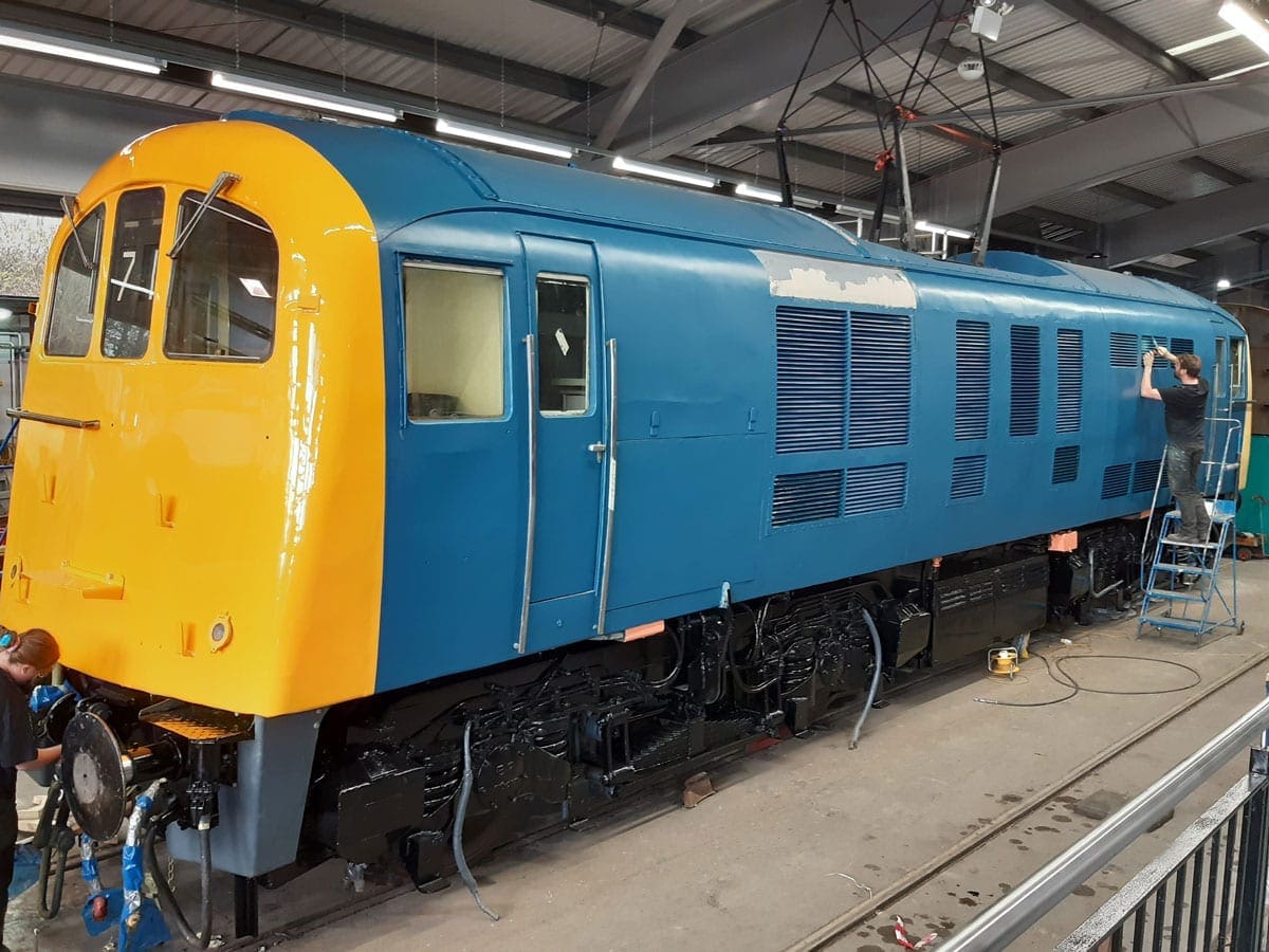 Last surviving BR Class 71 cosmetically restored at Locomotion