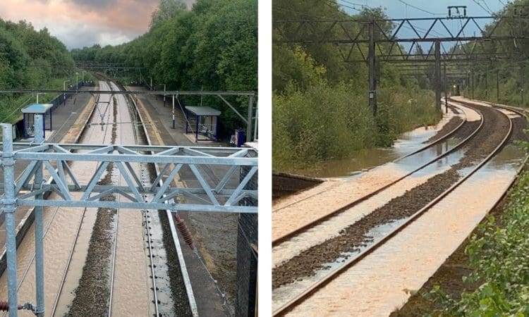 Massive water leak floods train tracks - The Railway Hub