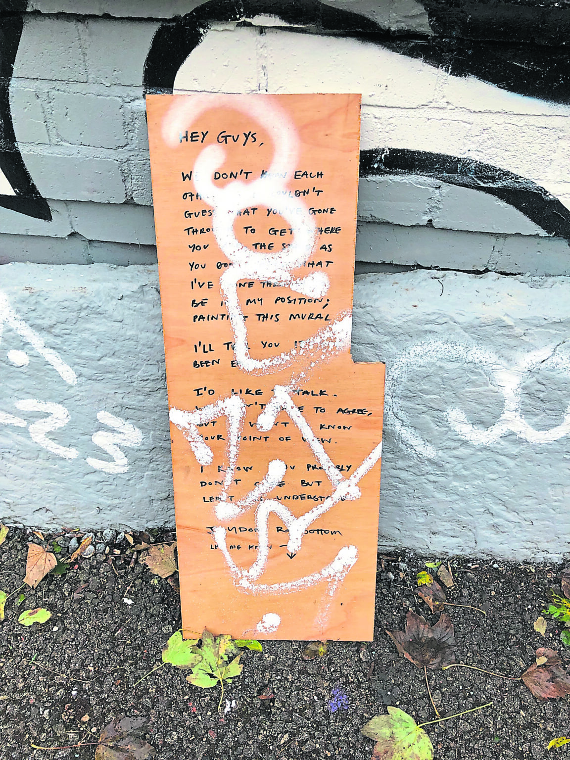 Vandals deface newly painted artwork | Towpath Talk